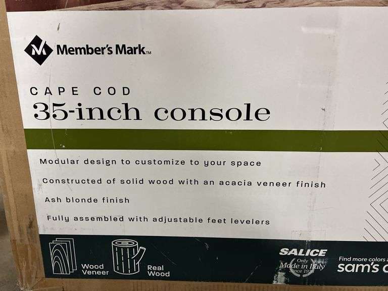 CAPE COD 35" CONSOLE IN BOX - BROWN - Earl's Auction Company