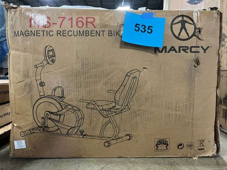 MARCY RECUMBENT BIKE IN BOX - Earl's Auction Company
