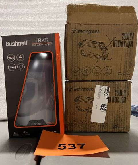 3PC LIGHTING LOT - BUSHNELL & WESTINGHOUSE - Earl's Auction Company