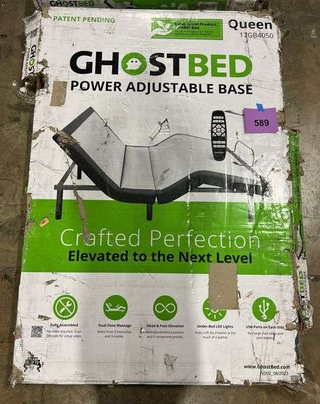 GHOSTBED QUEEN POWER ADJUSTABLE BASE IN BOX - Earl's Auction Company