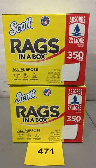 (2) BOXES OF SCOTT RAGS - Earl's Auction Company