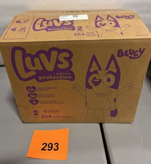 (1) BOX OF LUVS DIAPERS - SIZE 2 - Earl's Auction Company