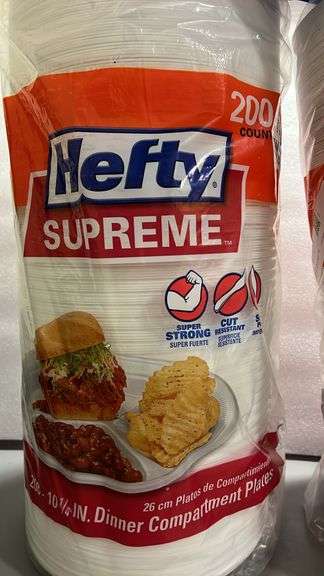 (3) PACKS OF HEFTY FOAM PLATES/ CONTAINERS - Earl's Auction Company