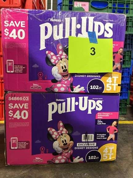(2) BOXES OF HUGGIES PULL UPS DIAPERS - SIZE 4T/5T - Earl's Auction Company
