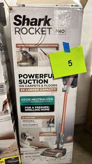 AS IS - (2) SHARK VACUUMS IN BOXES - Earl's Auction Company