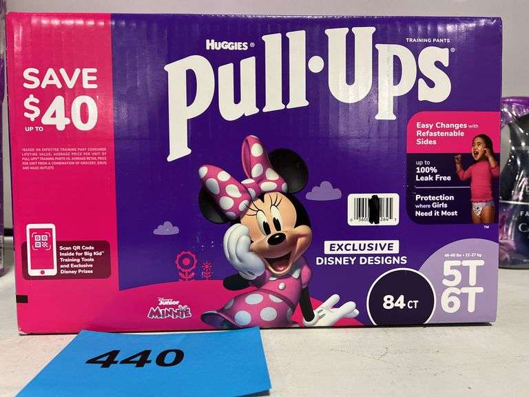 BOX OF HUGGIES PULL UPS DIAPERS - SIZE 5T/6T - Earl's Auction Company