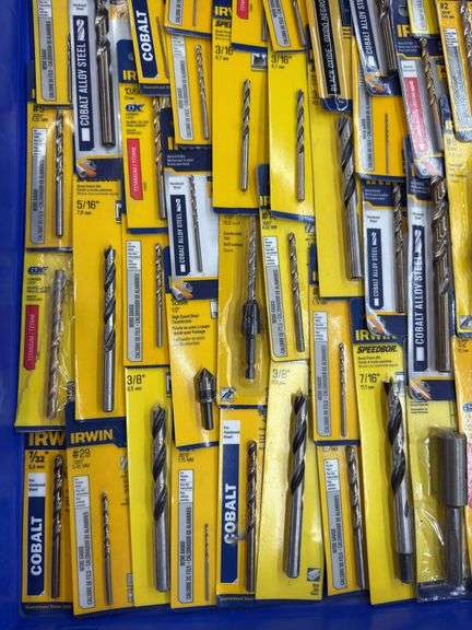 MISC LOT OF IRWIN DRILL BITS - Earl's Auction Company
