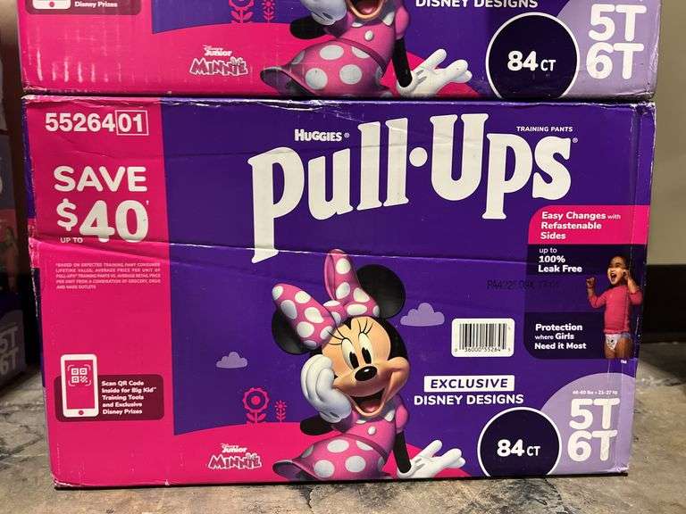 (2) BOXES OF PULL UPS DIAPERS - SIZE 5T/6T - Earl's Auction Company