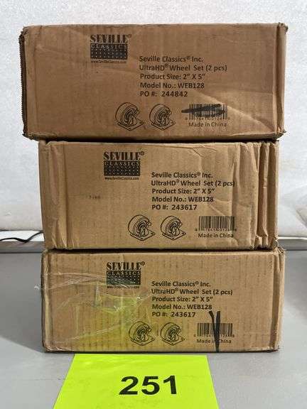 (3) SEVILLE CLASSICS 2PC WHEEL SETS IN BOXES - Earl's Auction Company