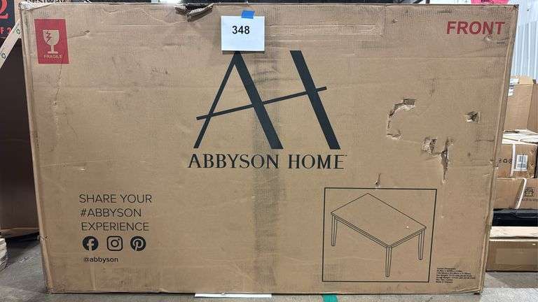 ABBYSON LIVING DINING TABLE IN BOX - Earl's Auction Company