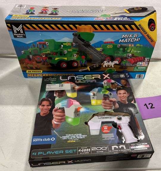 2PC KIDS TOY LOT - LASER X & FARM YARD SET - Earl's Auction Company