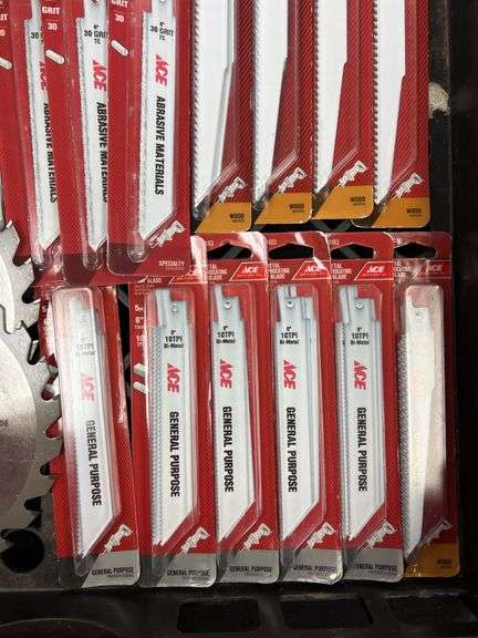 MISC LOT OF ACE CIRCULAR/ RECIPROCATING SAW BLADES - Earl's Auction Company