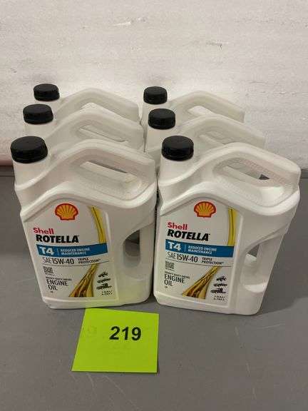 (6) JUGS OF SHELL HEAVY DUTY DIESEL ENGINE OIL - Earl's Auction Company