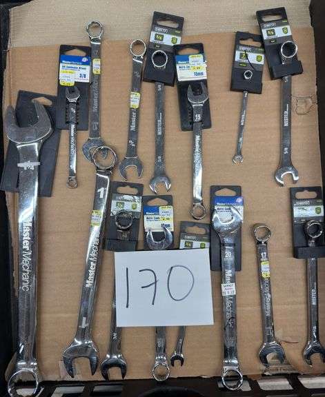 MISC LOT OF MASTER MECHANIC WRENCHES - SEE PHOTOS - Earl's Auction Company