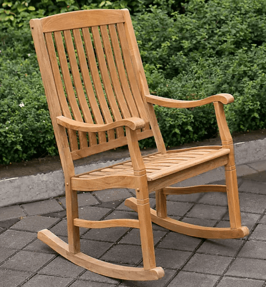 TEAK PORCH ROCKER IN BOX - Earl's Auction Company