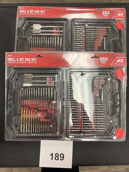 (2) ACE 253PC DRILL & BIT HSS SETS - Earl's Auction Company