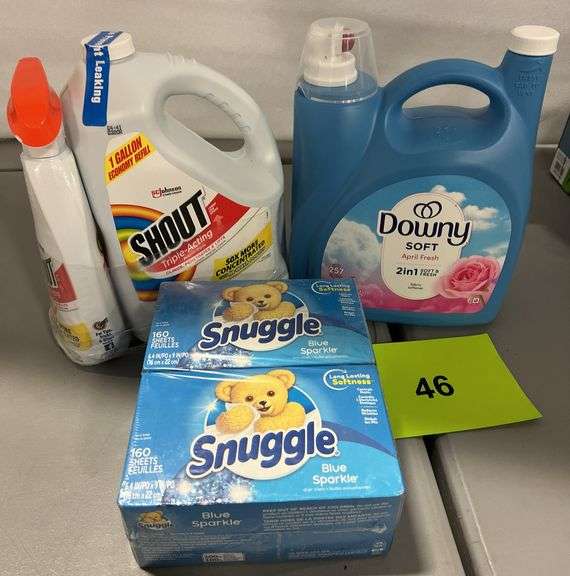 3PC LAUNDRY LOT - DOWNY, SNUGGLE & SHOUT - Earl's Auction Company