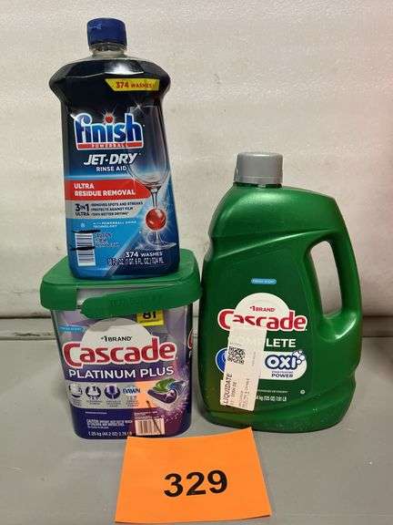 3PC DISHWASHING LOT - CASCADE & FINISH - Earl's Auction Company