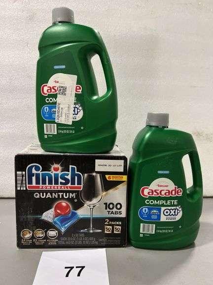 3PC DISHWASHING LOT - CASCADE & FINISH - Earl's Auction Company