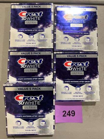 (5) PACKS OF CREST TOOTHPASTE - Earl's Auction Company