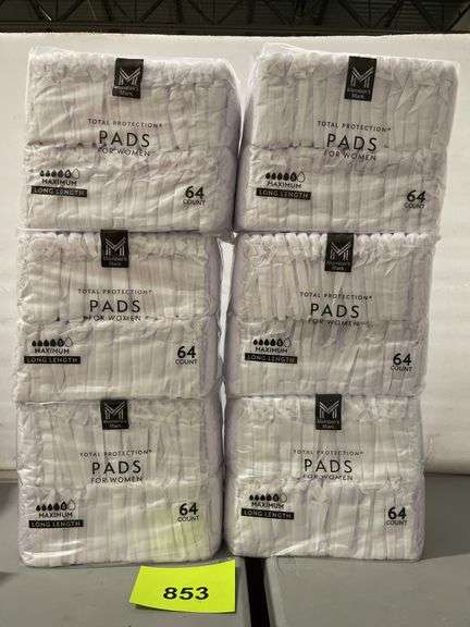(6) PACKS OF WOMENS PADS - Earl's Auction Company
