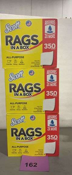 (3) BOXES OF SCOTT RAGS - Earl's Auction Company