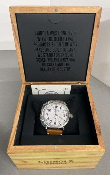 MENS SHINOLA WATCH W/ BOX (MSRP $595.00) - Earl's Auction Company