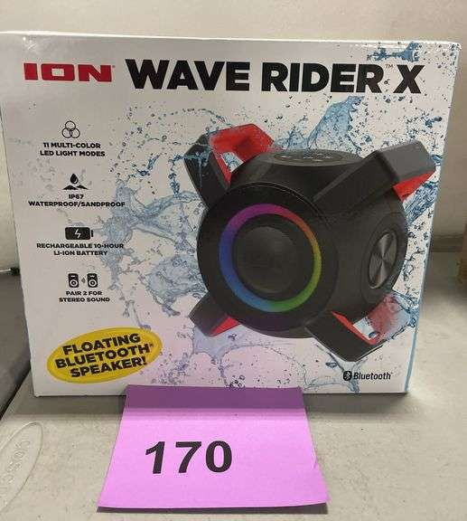 ION WAVE RIDER X BLUETOOTH SPEAKER IN BOX - Earl's Auction Company