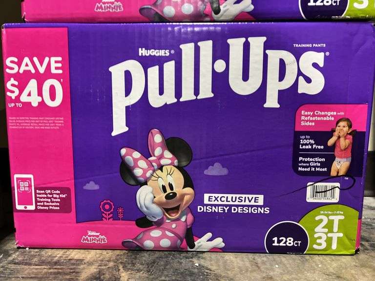 (2) BOXES OF HUGGIES PULL UPS DIAPERS - SIZE 2T/3T - Earl's Auction Company