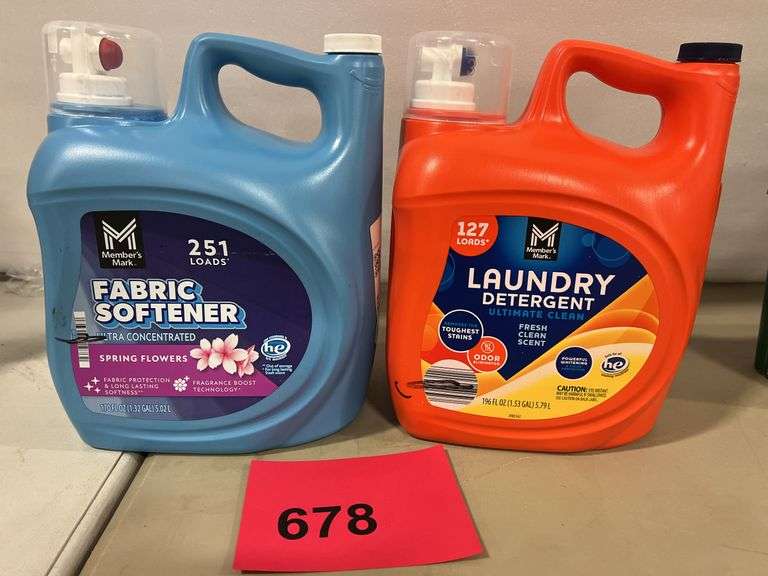 2PC LAUNDRY LOT - DETERGENT & SOFTENER - Earl's Auction Company