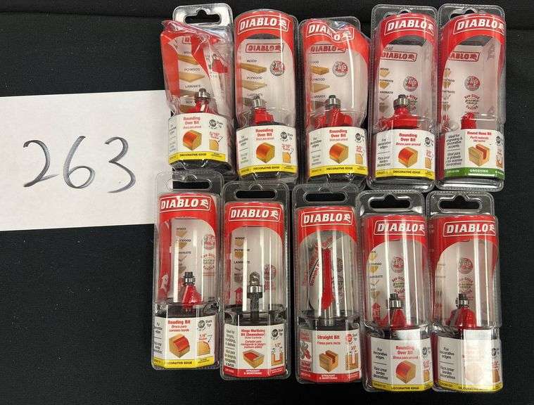 (10) DIABLO ROUTER BITS - Earl's Auction Company