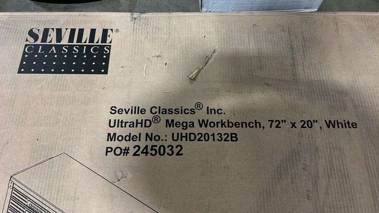 SEVILLE CLASSICS MEGA WORKBENCH IN BOXES - WHITE - Earl's Auction Company
