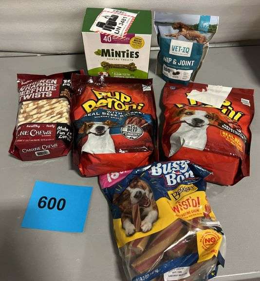 6PC DOG TREAT LOT - SEE PHOTOS - Earl's Auction Company