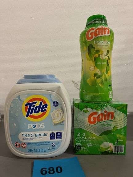 3PC LAUNDRY LOT - GAIN & TIDE - Earl's Auction Company