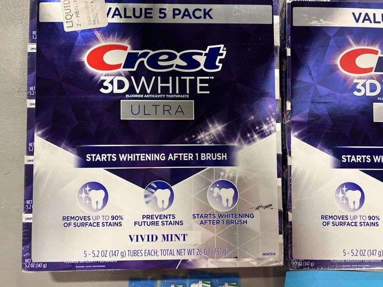 6PC DENTAL CARE LOT - CREST & BRUSH HEADS - Earl's Auction Company