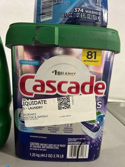 3PC DISHWASHING LOT - CASCADE & FINISH - Earl's Auction Company