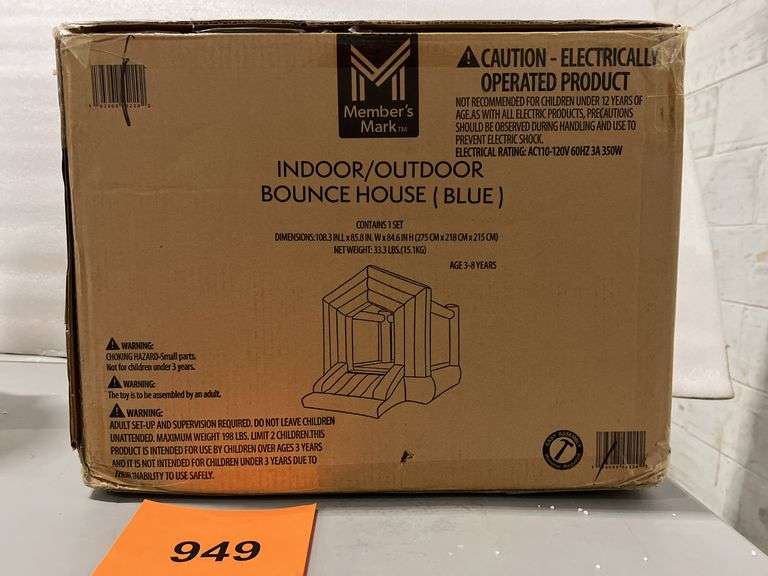 INDOOR/ OUTDOOR BOUNCE HOUSE IN BOX - BLUE - Earl's Auction Company