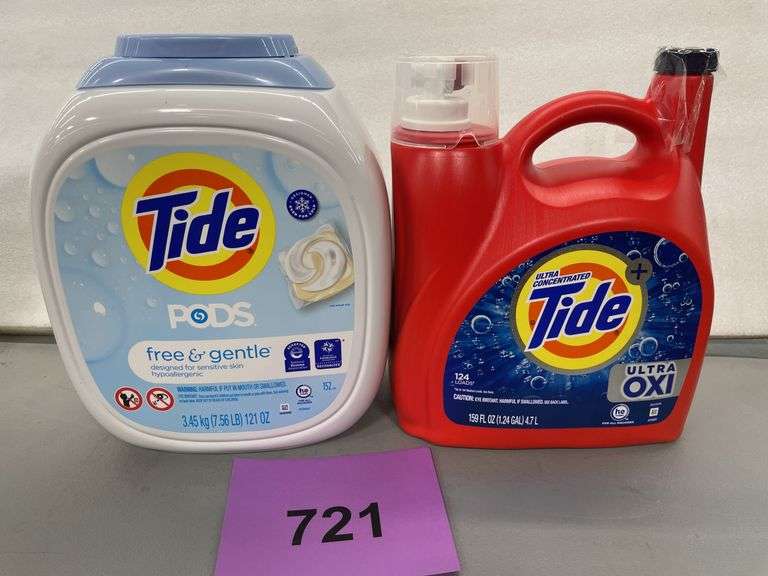 2PC TIDE DETERGENT LOT - PODS & LIQUID - Earl's Auction Company