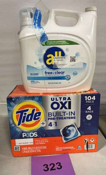 2PC LAUNDRY LOT - ALL & TIDE - Earl's Auction Company