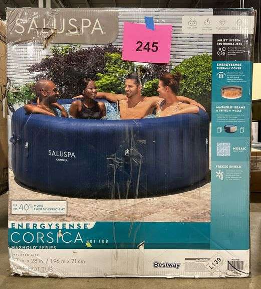 SALUSPA CORSICA HOT TUB IN BOX - Earl's Auction Company