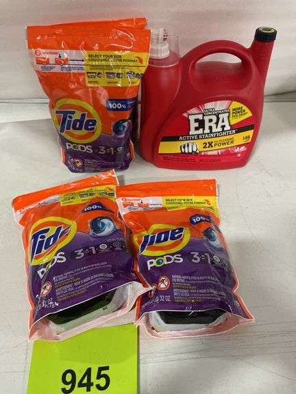 5PC LAUNDRY LOT - TIDE & ERA - Earl's Auction Company