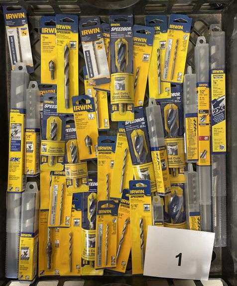 MISC LOT OF IRWIN DRILL BITS - Earl's Auction Company