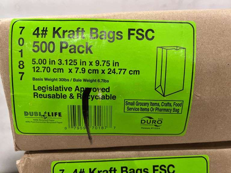 (3) PACKS OF KRAFT BAGS - Earl's Auction Company