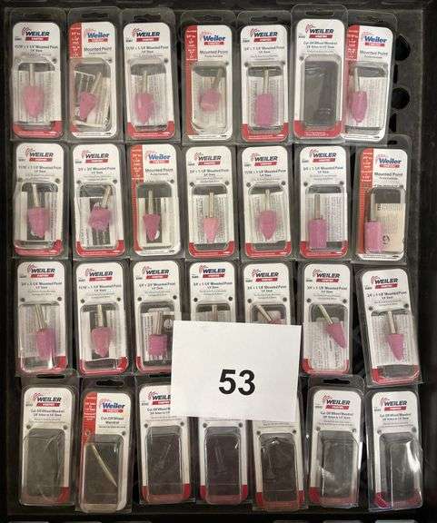 MISC LOT OF WEILER MOUNTED POINT/ WHEEL MANDRELS - Earl's Auction Company