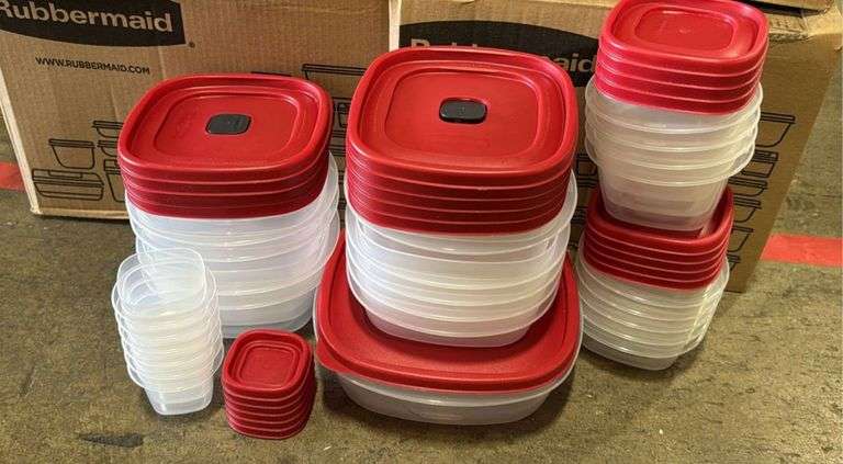 (4) NEW RUBBERMAID 50PC VENTED FOOD STORAGE SETS IN BOX - Earl's ...