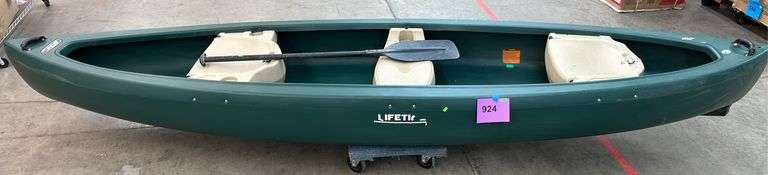 PRE-OWNED LIFETIME WASATCH 130 TANDEM CANOE W/ PADDLE - GREEN - Earl's ...