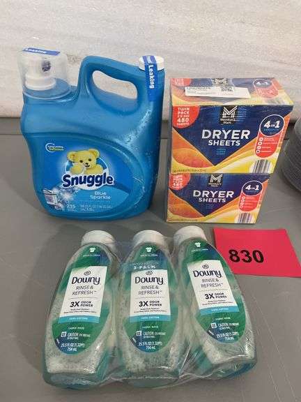3PC LAUNDRY LOT - SNUGGLE, SHEETS & DOWNY - Earl's Auction Company