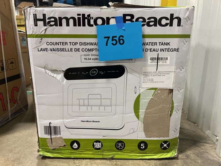 HAMILTON BEACH COUNTER TOP DISHWASHER IN BOX - Earl's Auction Company