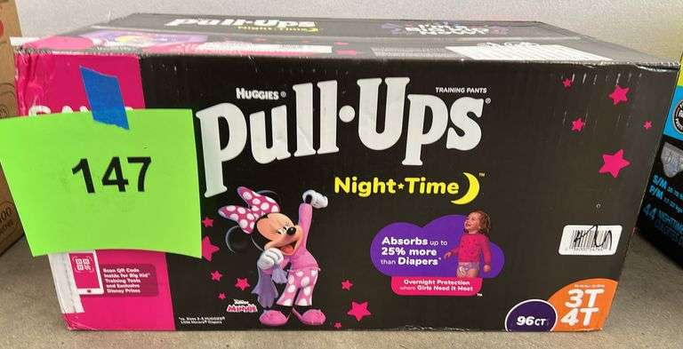 BOX OF HUGGIES PULL UPS DIAPERS - SIZE 3T/4T - Earl's Auction Company