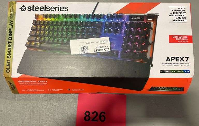STEELSERIES APEX 7 GAMING KEYBOARD IN BOX - Earl's Auction Company